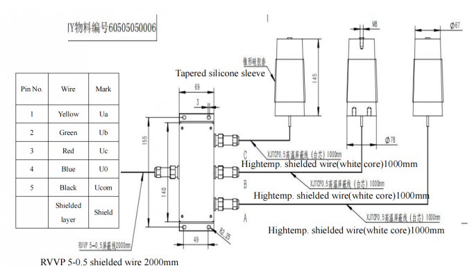 EVY 10KV P60/25Bushing Shaped Electronic Voltage Sensor switchgear ...