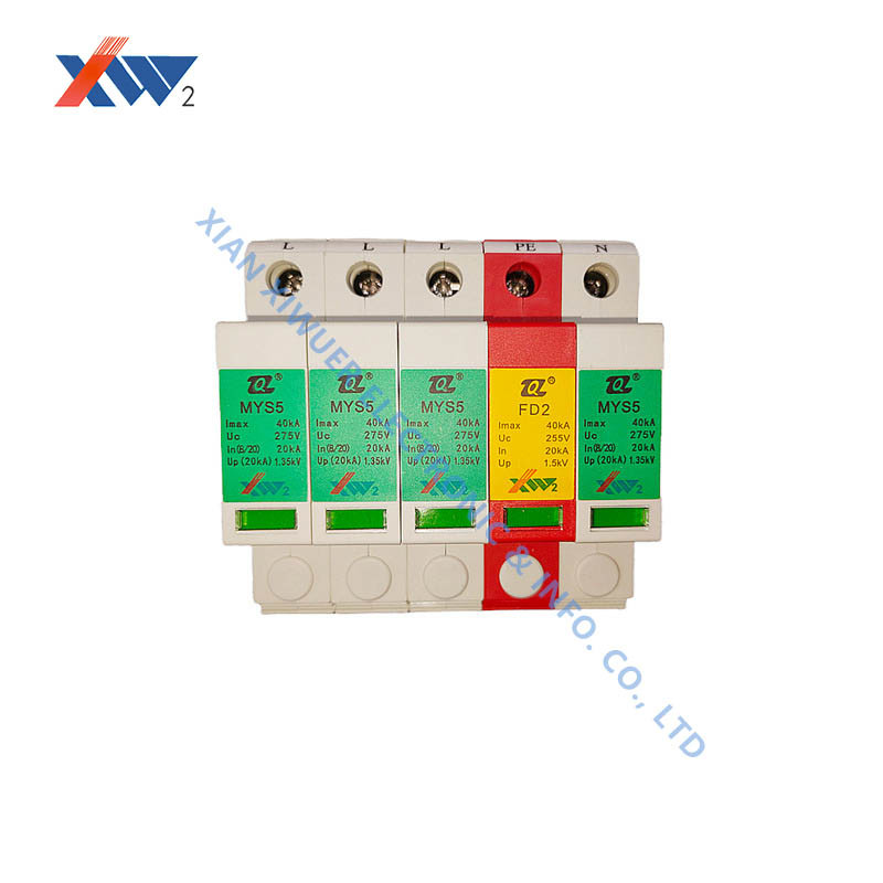 MYS5 275/20 4+1 Power Surge Arrester 275V 20KA 40KA Class C For DC ...