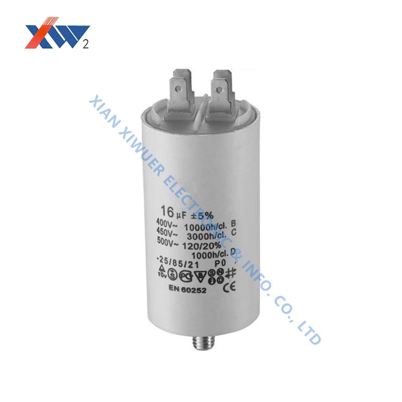 CBB60 450Vac High Voltage Film Capacitor 16 UF AC Sealed Metallized ...