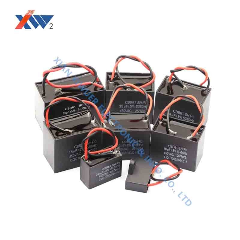 High Quality 500V AC 8 uF±5% CBB61 Metallized Polypropylene Film ...
