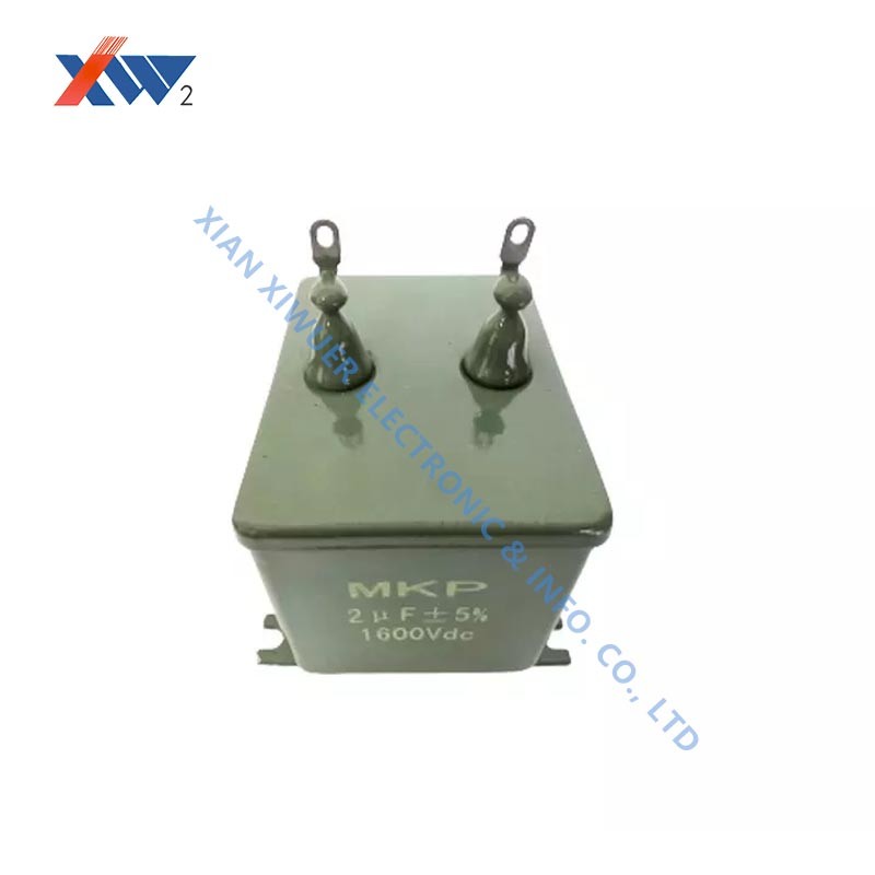 MKP High Voltage Film Capacitor Sealed Structure , 1600VDC 2 Uf Capacitor