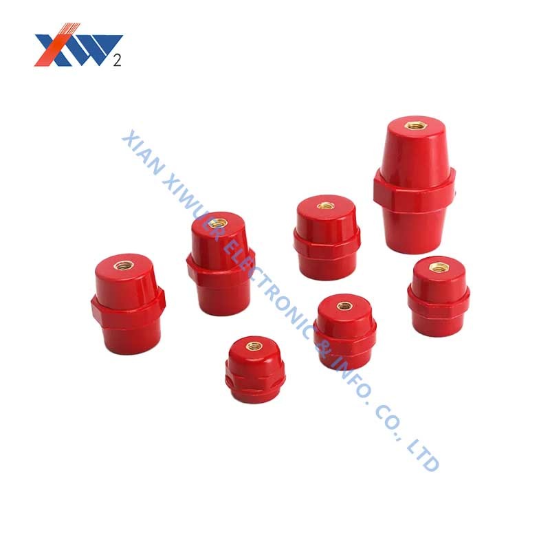 LV Insulator Customized Red Epoxy Busbar insulator SM30 M8 used for electrical systems BMC Brass ...