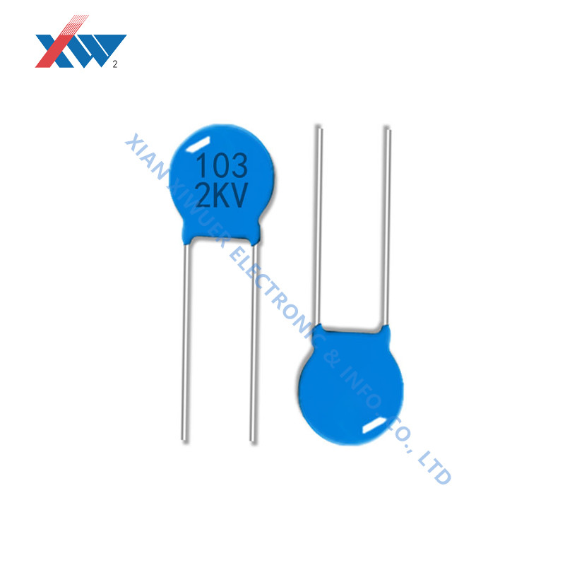 Ceramic High Voltage Porcelain Capacitor 103M/2KV 10NF 2000V P7.5MM Blue