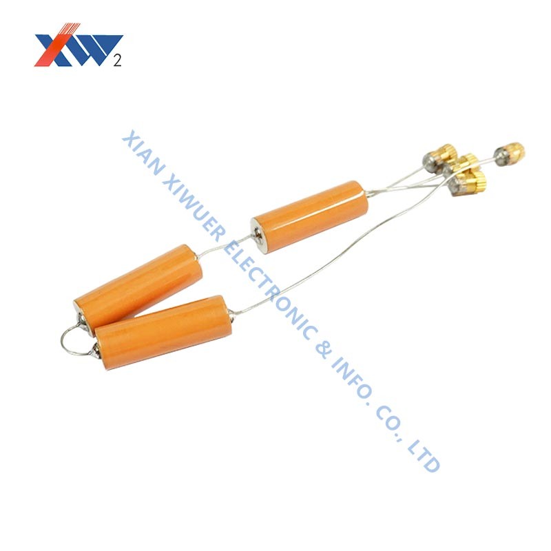 35kvAC 5pf both ends lead ceramic capacitor high voltage mandrel capacitor for high voltage ...