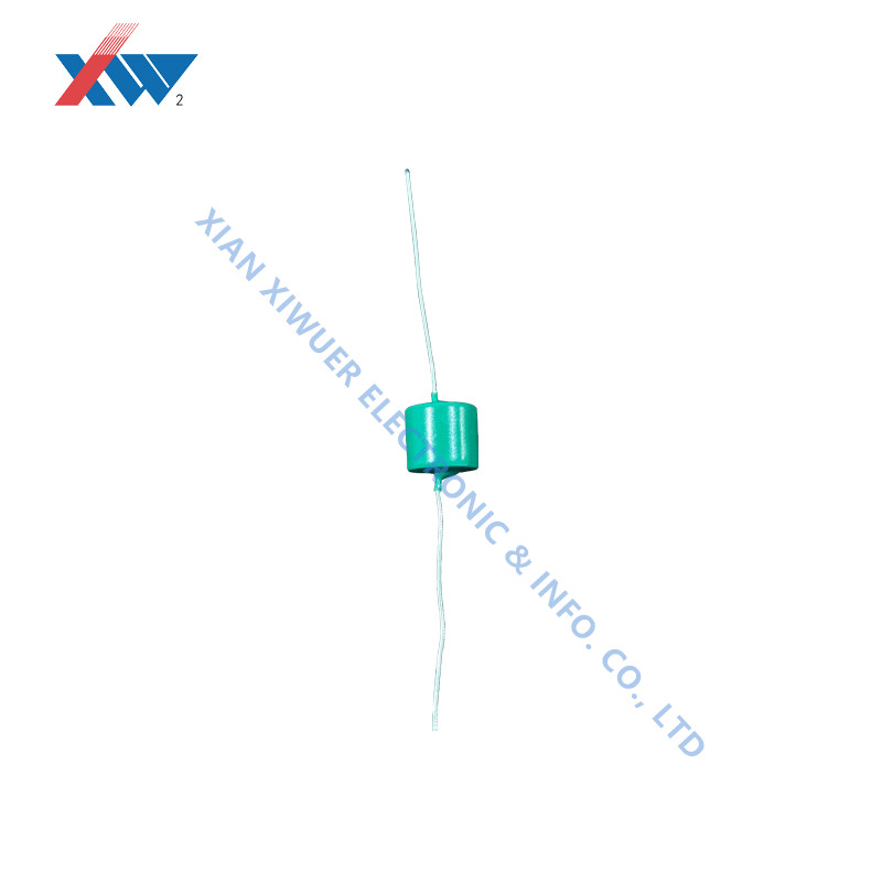 10KVDC 500pF multilayer axial ceramic capacitor green epoxy coated with ...