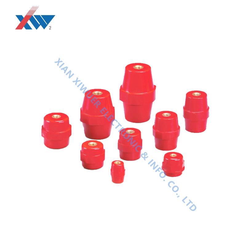 LV Insulator Customized Red Epoxy Busbar insulator SM30 M8 used for electrical systems BMC Brass ...
